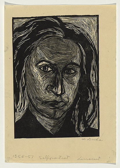 Self-portrait [1]. (1956 – 1956-57) by Lidia Groblicka (1933–2012 ...