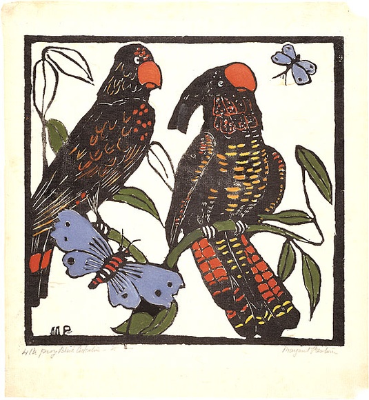 Black cockatoos (1925) by Margaret Preston (1875–1963) · Australian ...