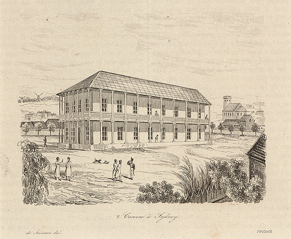 Caserne à Sydney [Barracks in Sydney] (1835) · Australian Prints ...