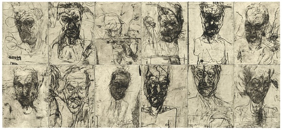 12 untitled self-portraits (set II). (1990) by Mike Parr (1945 ...