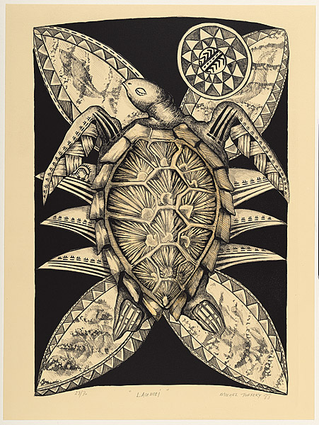 Laumei (1988) by Michel Tuffery (1966–) · Australian Prints + Printmaking