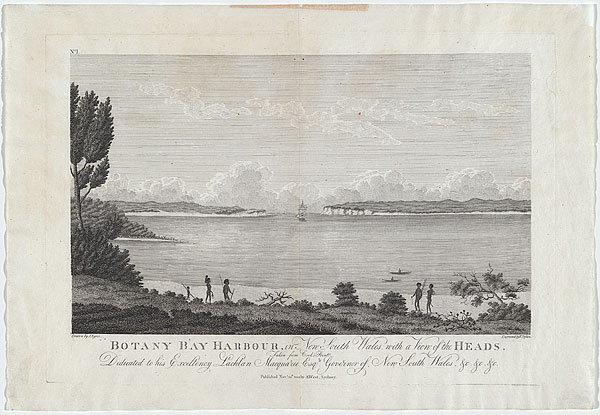 Botany Bay Harbour, in New South Wales with a view of the Heads. Taken ...
