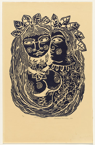 Lovers with a bird (1960) by Barbara Hanrahan (1939–1991) · Australian ...