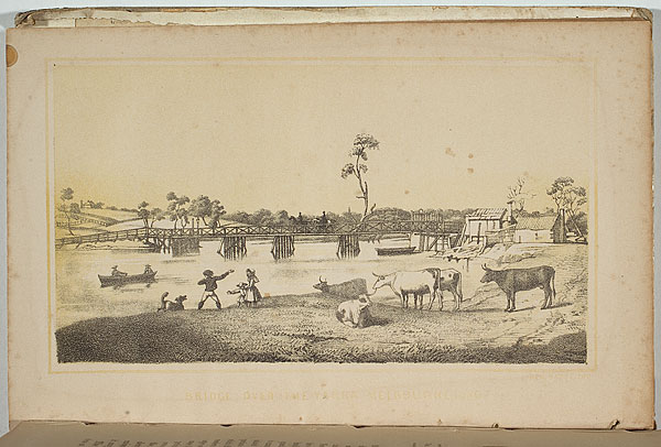 Bridge over the Yarra, Melbourne 1850. (1850) by HAM BROTHERS (1850-52 ...