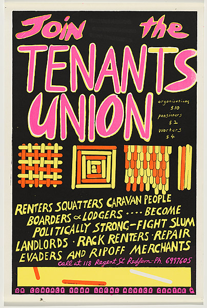 Join the Tenants Union (1981) by Paul Worstead (1950–) · Australian ...