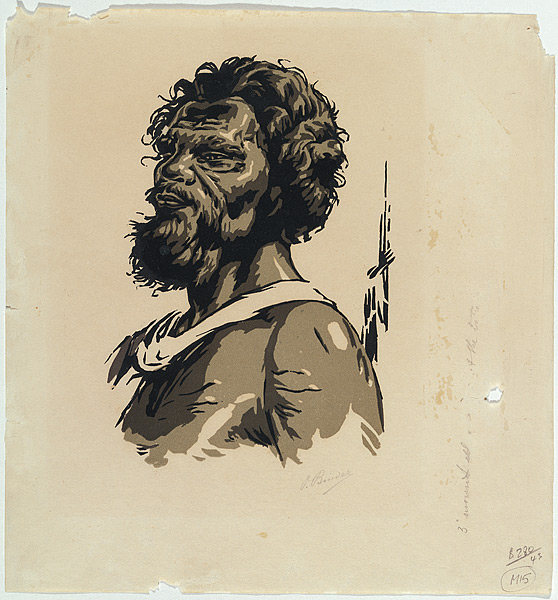 (Aboriginal man). (1923 – c.1925) by Oscar Binder (1873–1936 ...