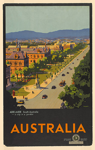Adelaide, South Australia, a city in a garden, Australia. (1930 ...