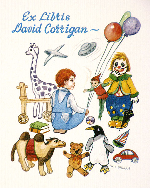 Bookplate: David Corrigan (1976 – c.1978) by Pixie O'Harris (1903–1991 ...