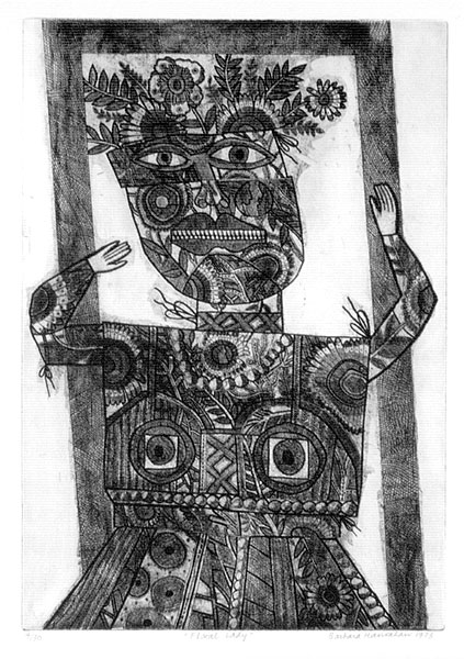 Floral lady (1973) by Barbara Hanrahan (1939–1991) · Australian Prints ...
